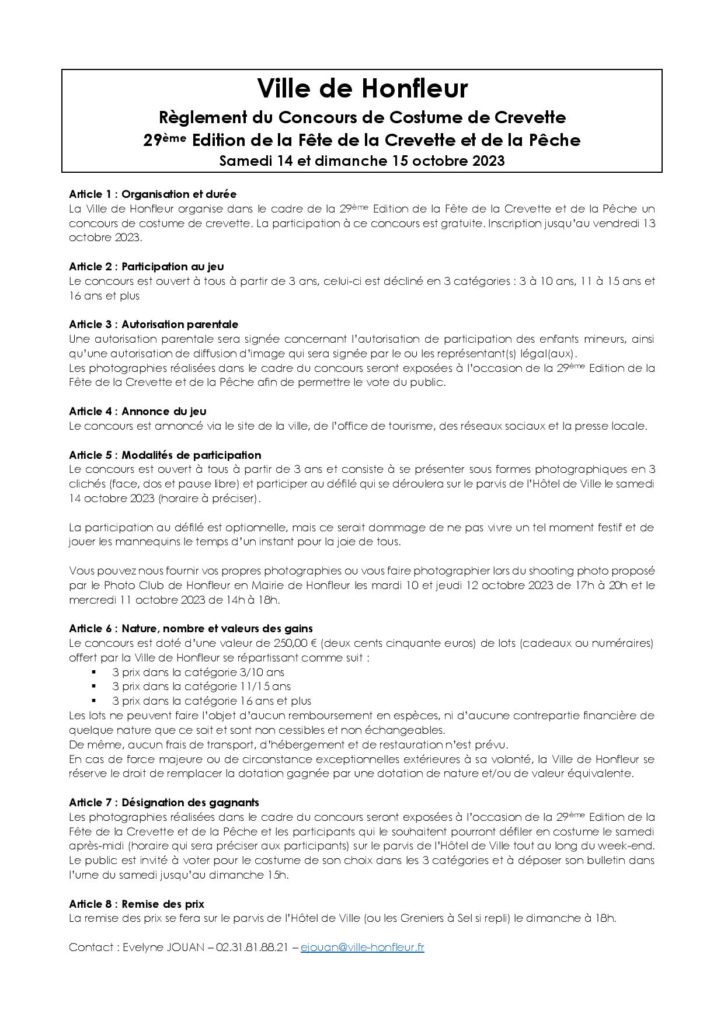 Fête de crevette et de la pêche 2023- concours costume de crevette ...